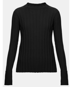 Theory Wide-Ribbed Mock Neck Merino Wool Sweater – evaChic