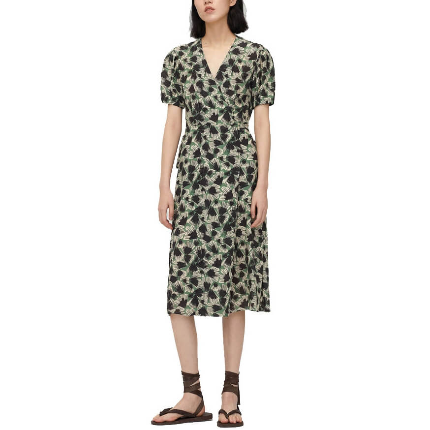 Carven x Icicle Flower Print Midi Wrap Dress – evaChic